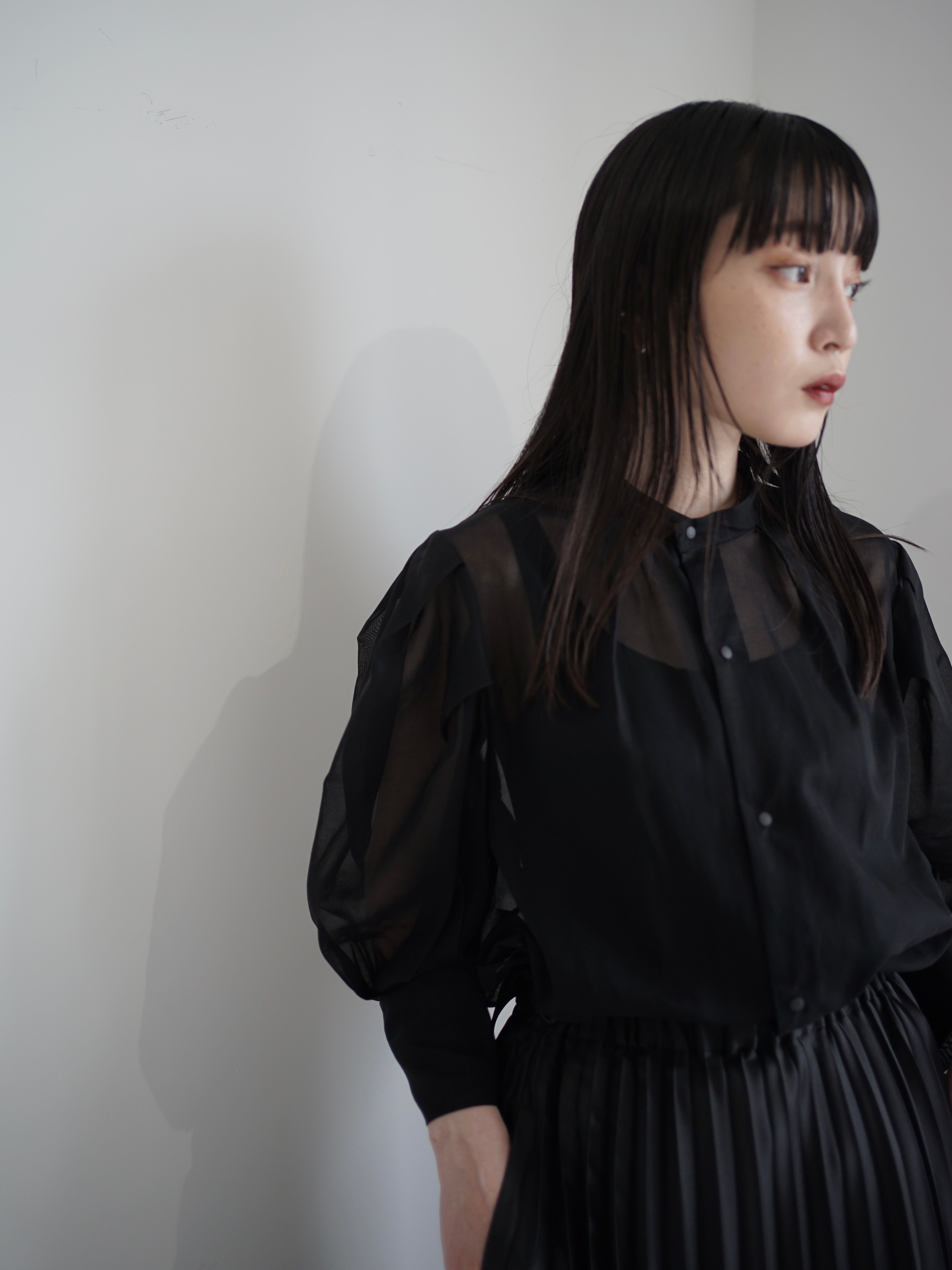 100/2 cotton organdy transparent blouse – itochi 公式オンラインストア